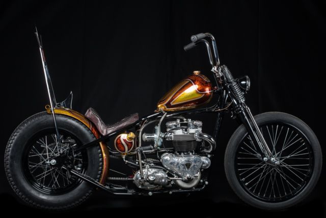 1957 Triumph tiger chopper built By Choppahead Kustoms