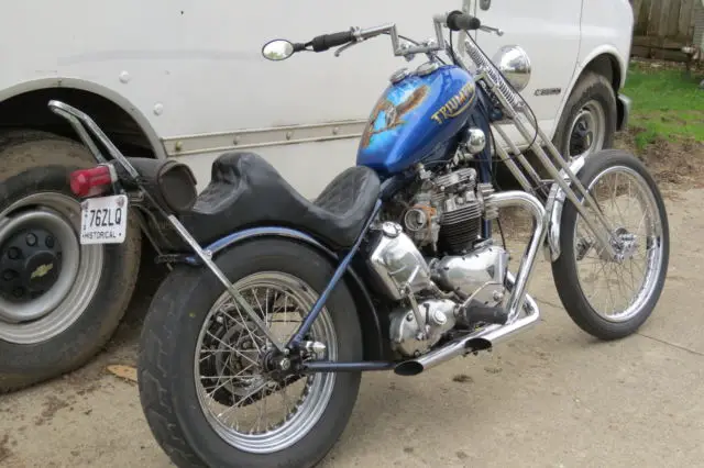 1968 Triumph 650 Trophy Pre Unit Rigid Chopper Original Build