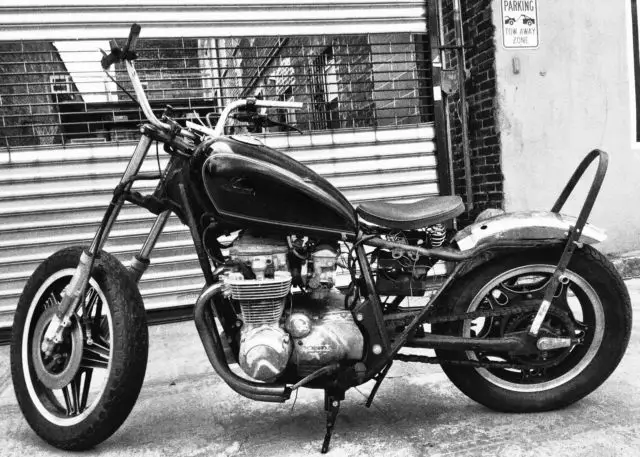 1980 Honda CB650 Hardtail Bobber - Black Vintage CB Chopper Bike - NO ...