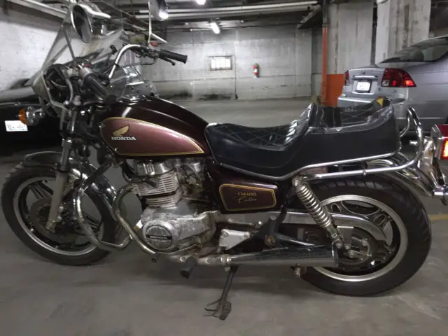 1981 Honda CM400 Custom with fairing, locking steering column