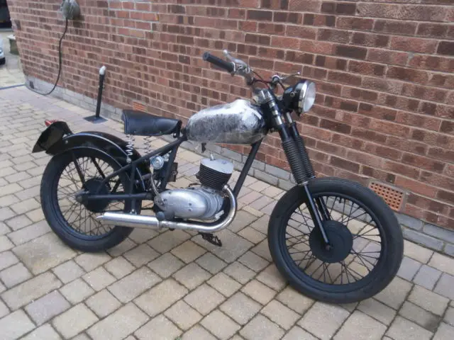 hardtail bobber bsa bantam d7 ground up rebuild lovely one off custom ...