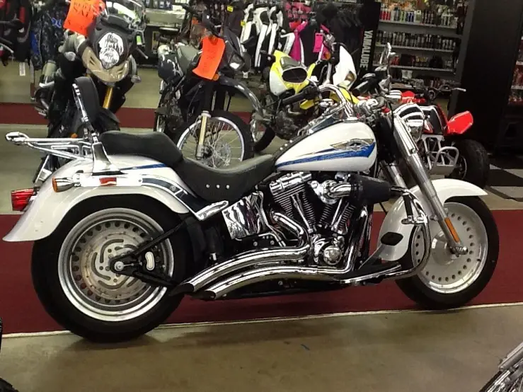 Harley Davidson FATBOY, 96 CI Engine, 1,584CC, Model# FLSTF, White ...