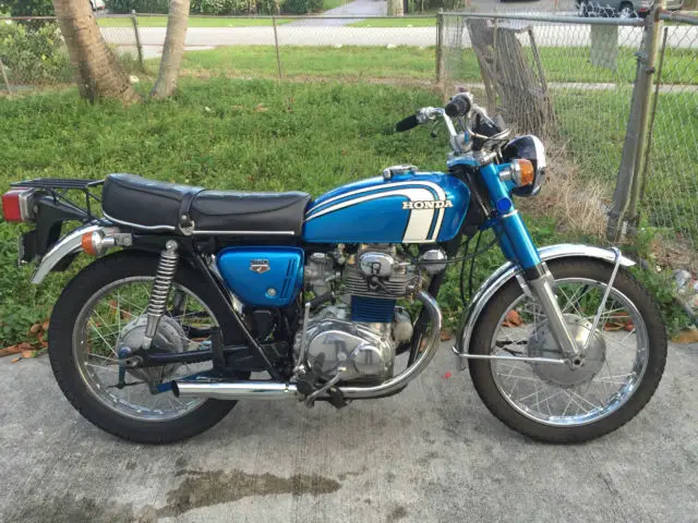 Restored 1972 Honda CB350 Blue Cafe Racer Like New Starts and Runs