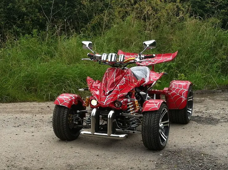 SPY RACING 350CC SPIDERMAN ROAD LEGAL QUAD BIKE BRAND NEW DRIVE ON CAR ...