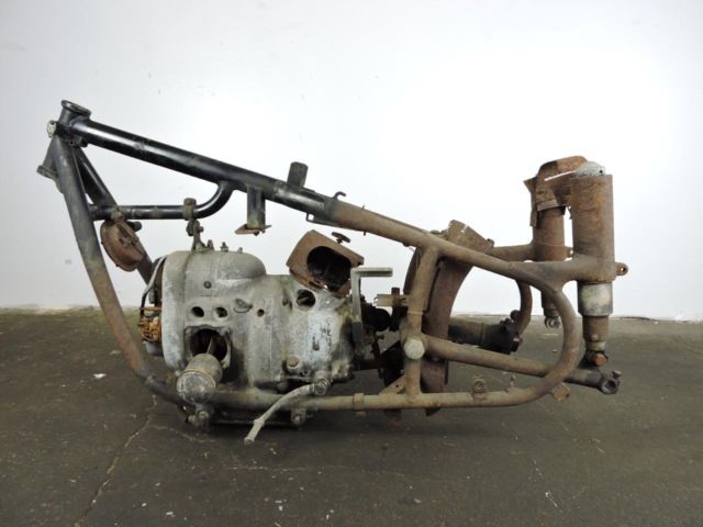 Vintage BMW R60/2 Frame Motor Engine Transmission Gearbox Swingarm ...