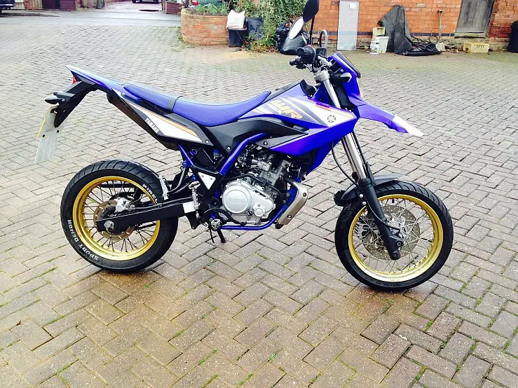 Yamaha WR125X, registration 2009, blue, 125cc, supermoto.