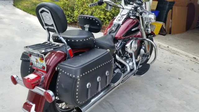 2002 Harley Davidson Softail Classic Red and Black
