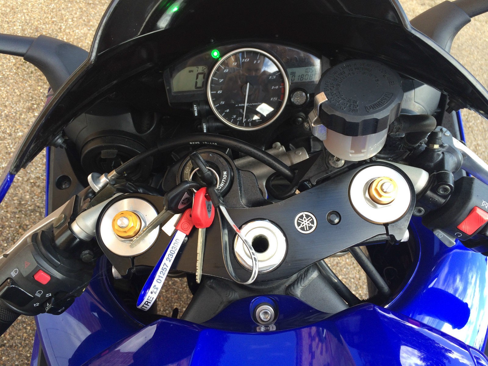 *2008 (57) YAMAHA YZF R1! BLUE! ONLY 18K MILES! DRIVES PERFECT! ALL 3 ...