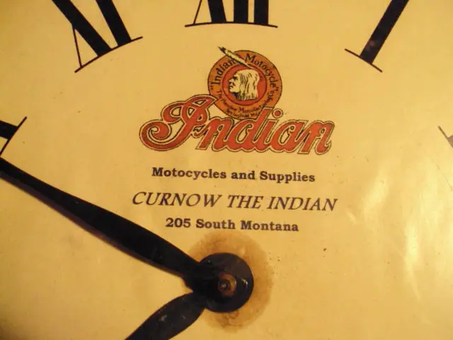 Indian Motorcycle Clock Ingraham