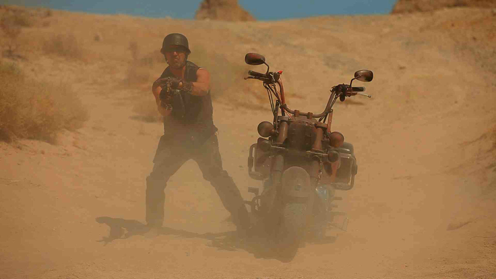 Motorbike used in new TV show "The Gunrunner Billy Kane".